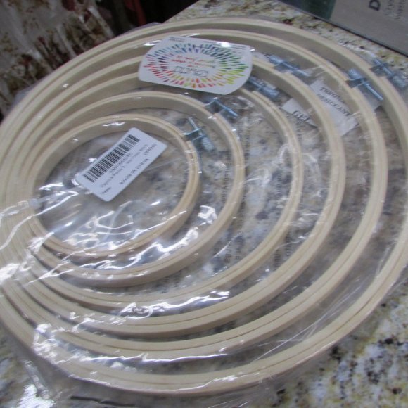 Caydo | Other | New Embroidery Hoops Frame Set Bamboo Wooden Hoops ...